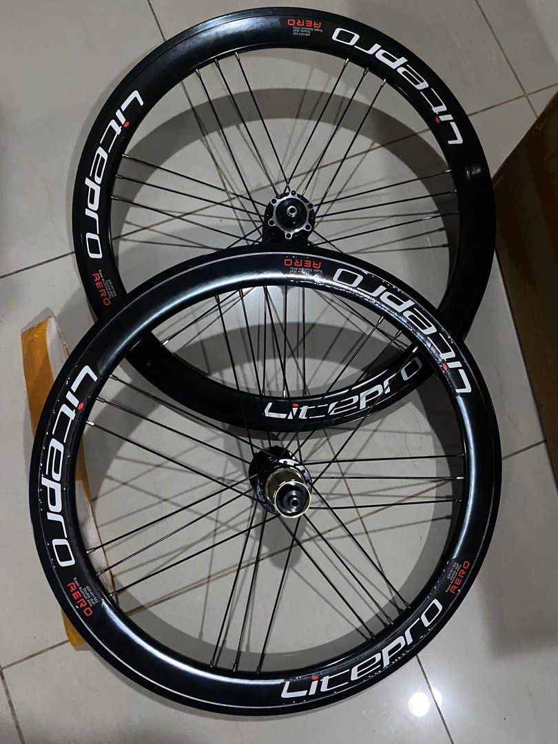 Litepro wheelset 451 black, Sports Equipment, Bicycles & Parts, Parts ...