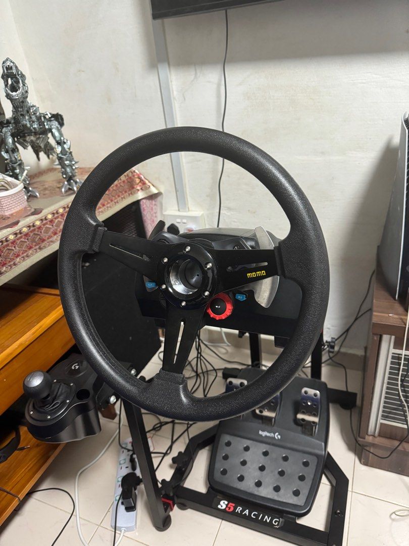 Logitech g29. Custom momo steering wheel,pedals and gear shifter, Video Gaming, Gaming ...