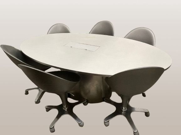 Magis Bombo | Oval Table and Chair (on wheels) set | Furniture ...