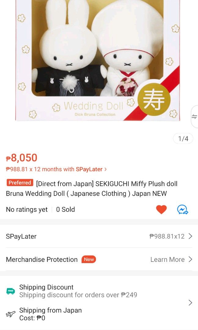 Miffy wedding, Hobbies & Toys, Toys & Games on Carousell