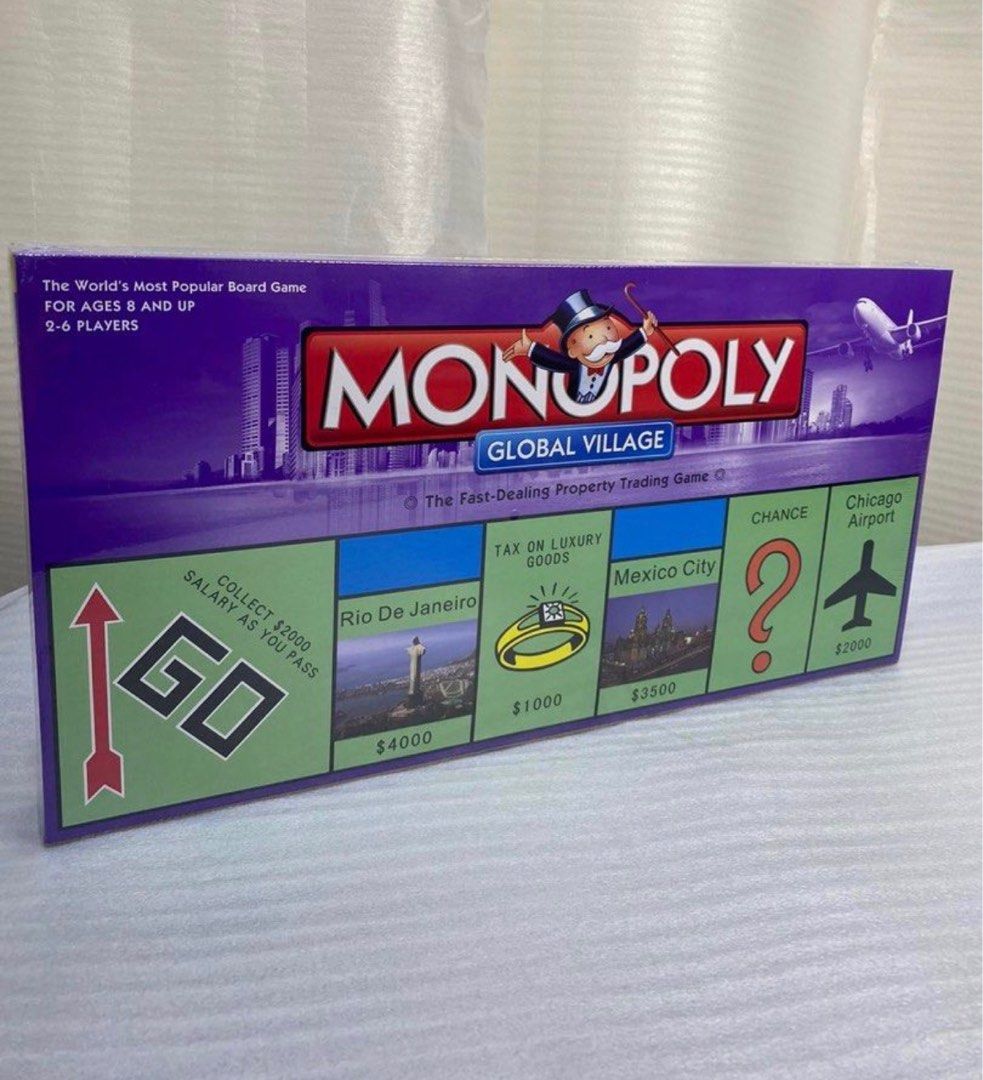 Monopoly global village, Hobbies & Toys, Toys & Games on Carousell