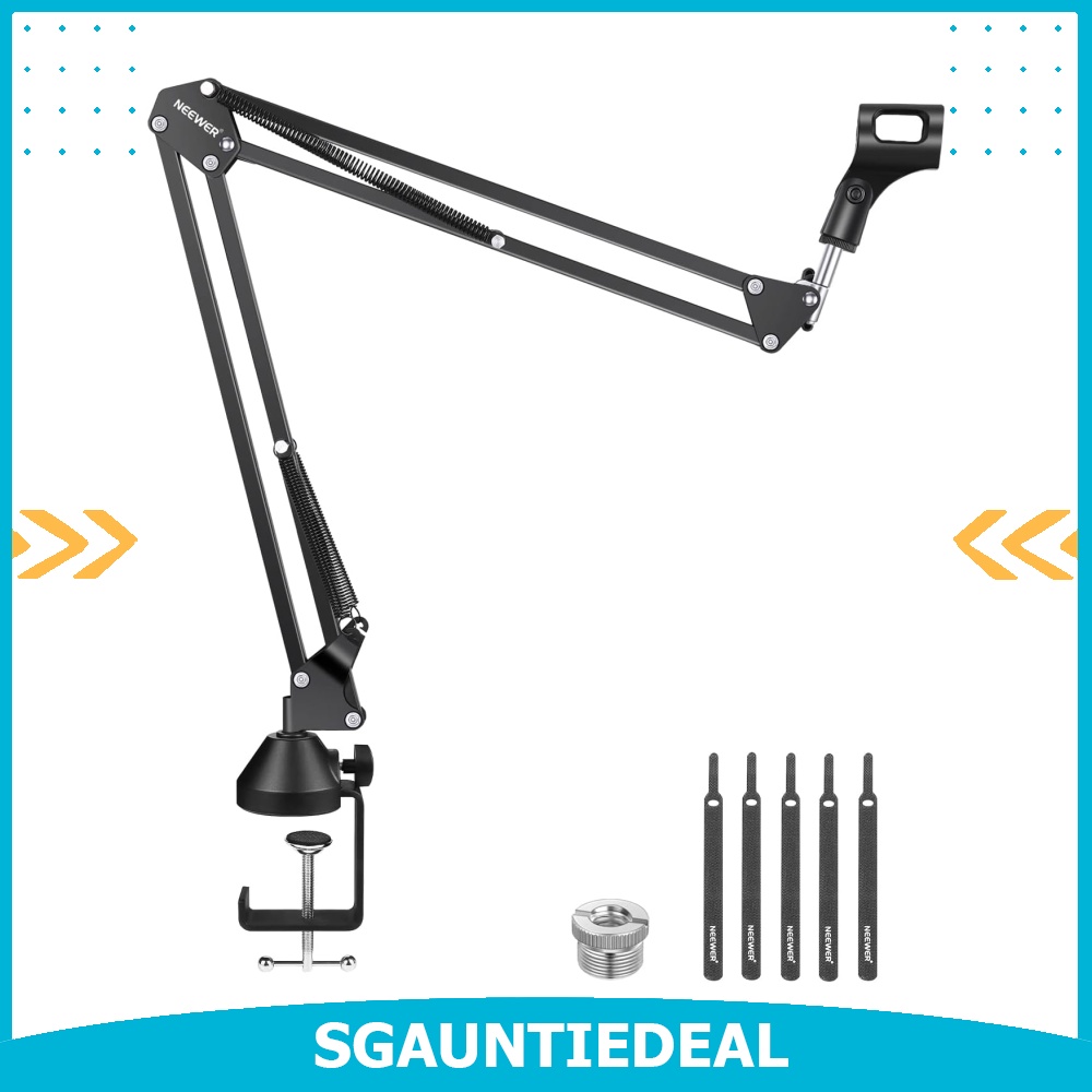 NEEWER Microphone Arm Stand, Suspension Boom Scissor Mic Arm Stand with ...
