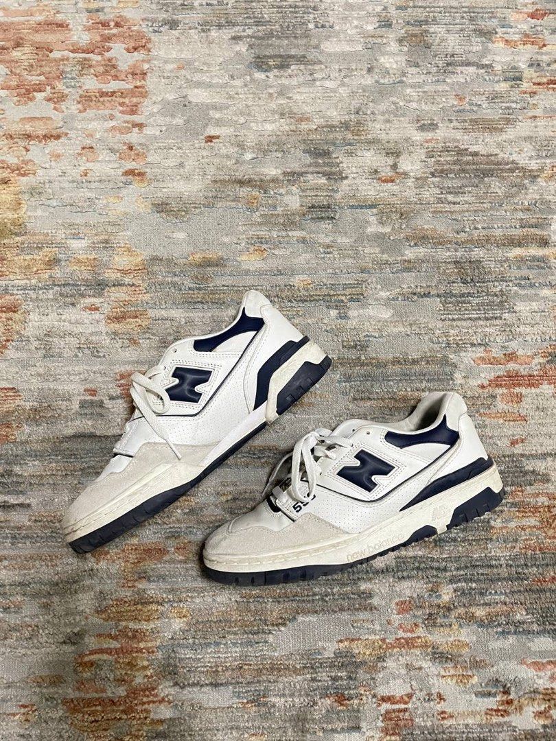 New balance 550s navy, Men's Fashion, Footwear, Sneakers on Carousell