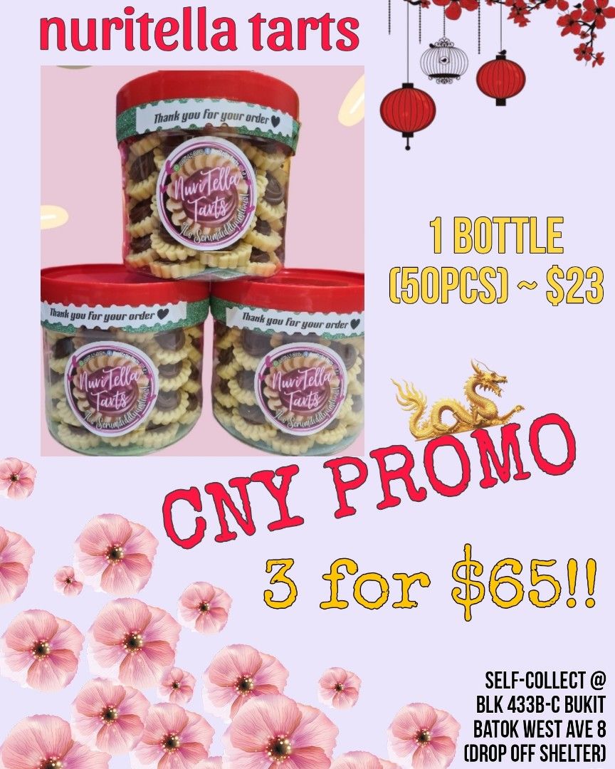 Nutella Tarts ( Melt in the mouth ) Chinese New Year PROMO - NuriTella ...