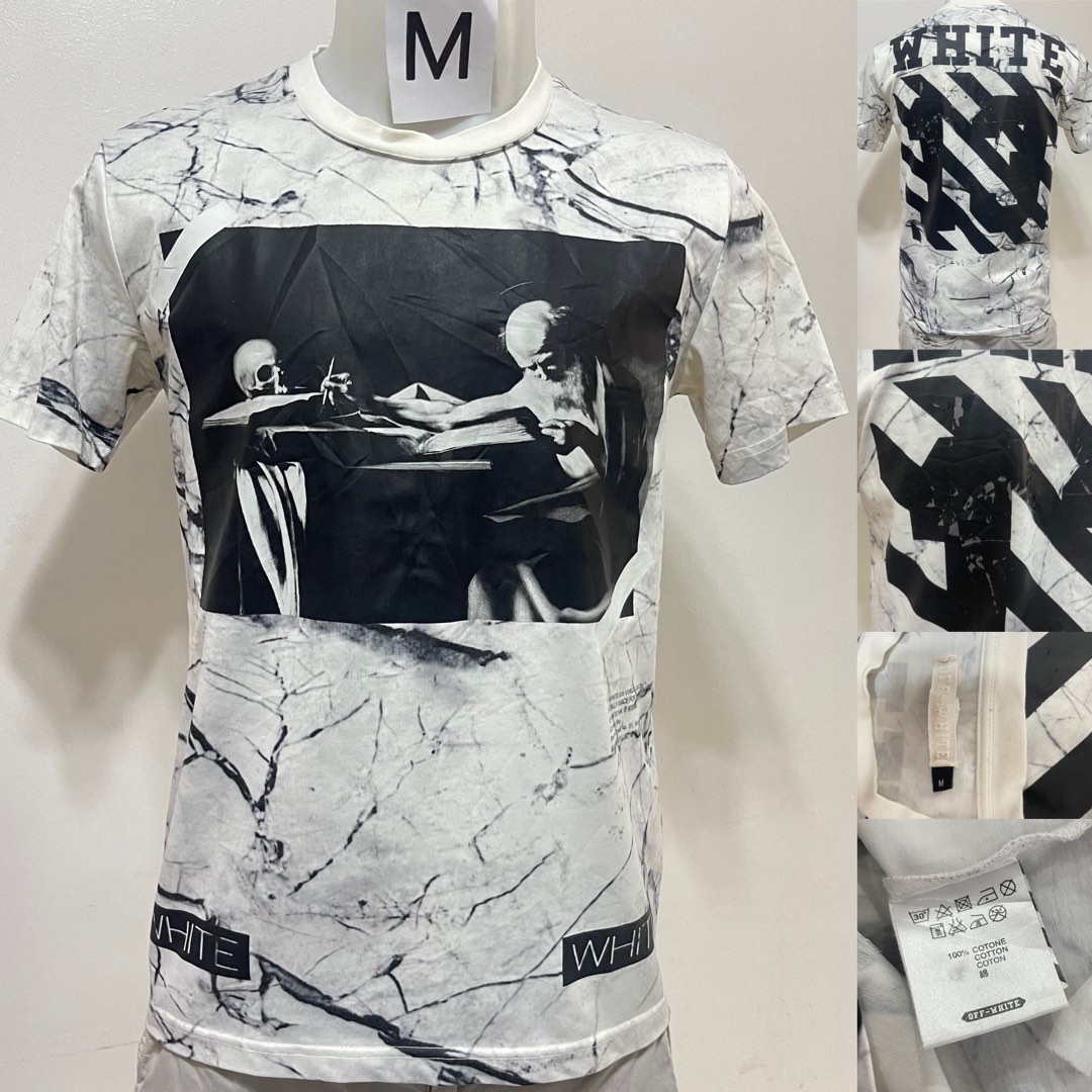 Off White Marble Caravaggio Painting, Men's Fashion, Tops & Sets ...