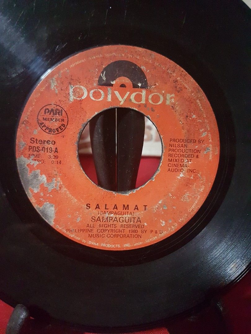 OPM SAMPAGUITA VINYL RECORD 45 rpm Vintage PLAKA Antique Philippine ...