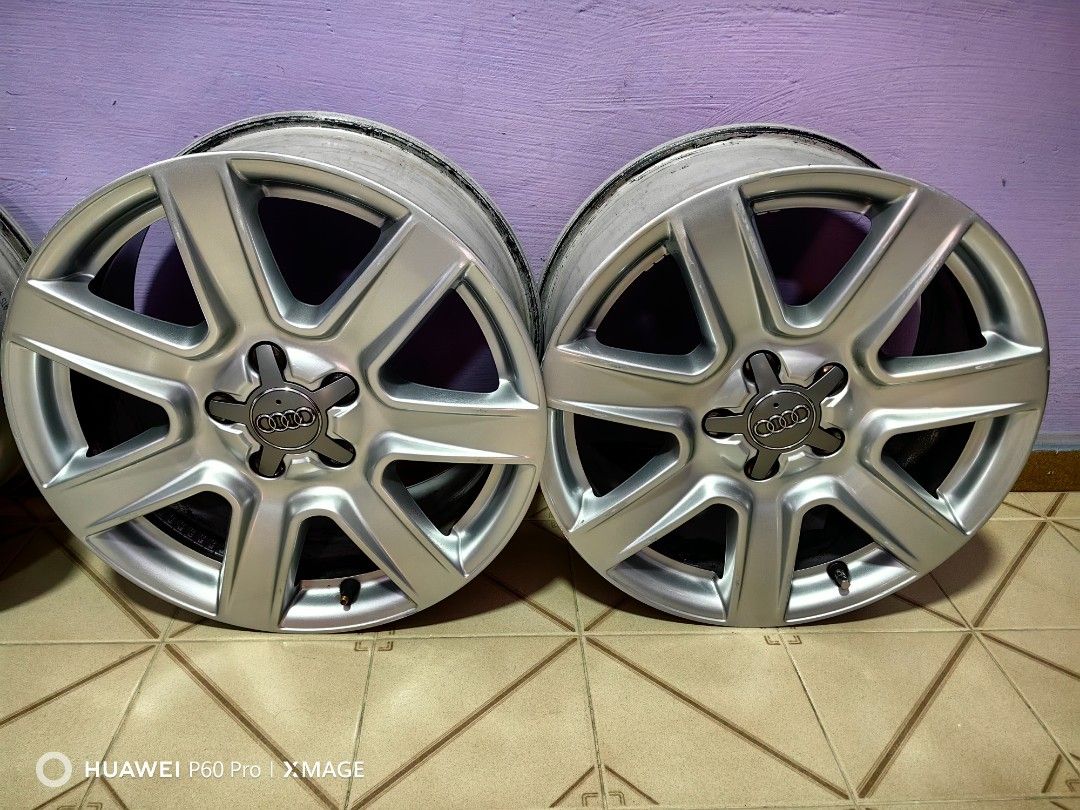 Original 17 Inch Audi A6 Rims, Car Accessories, Tyres & Rims on Carousell