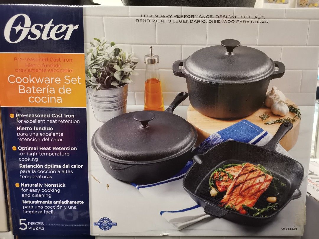 Oster cookware set cast Iron, Furniture & Home Living, Kitchenware ...
