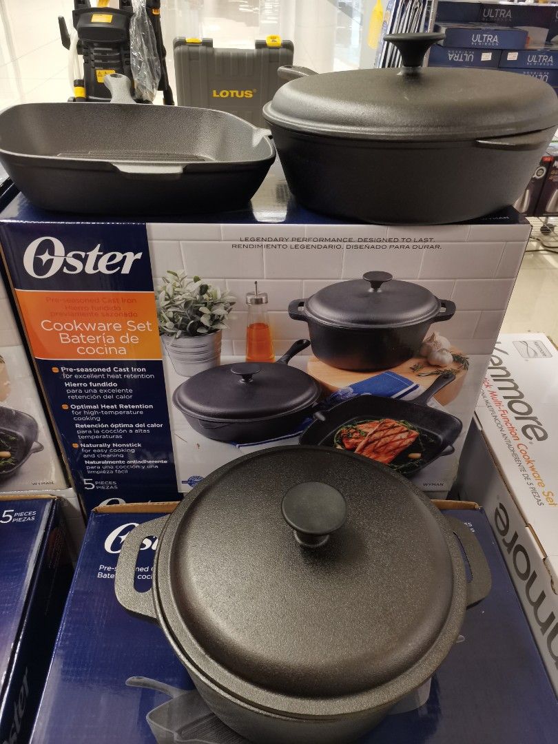 Oster cookware set cast Iron, Furniture & Home Living, Kitchenware ...