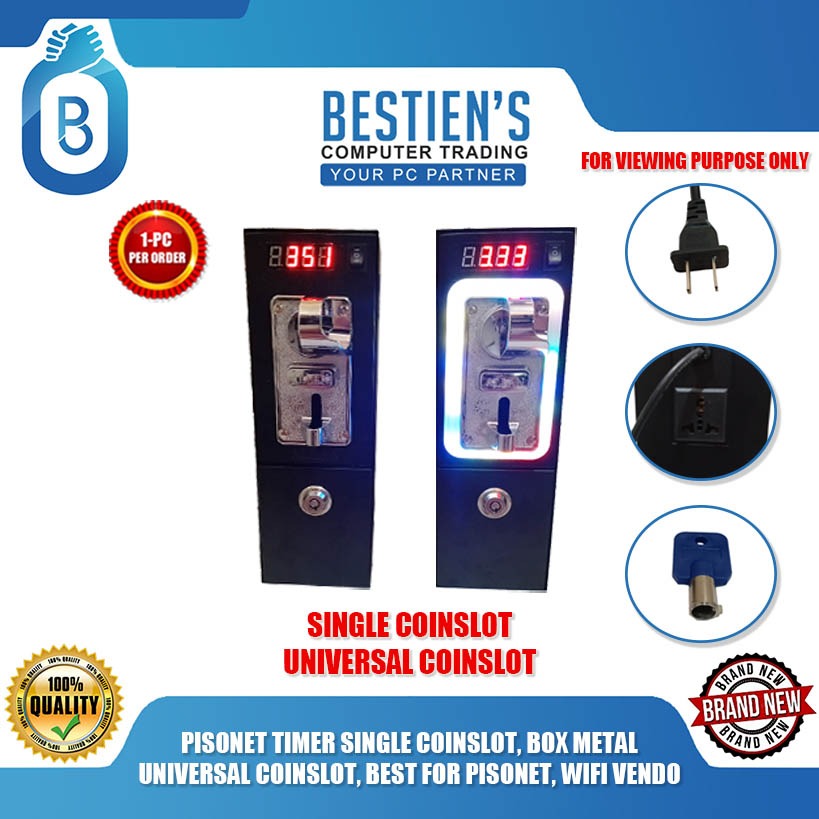 PISONET TIMER SINGLE COINSLOT, BOX METAL UNIVERSAL COINSLOT, BEST FOR ...