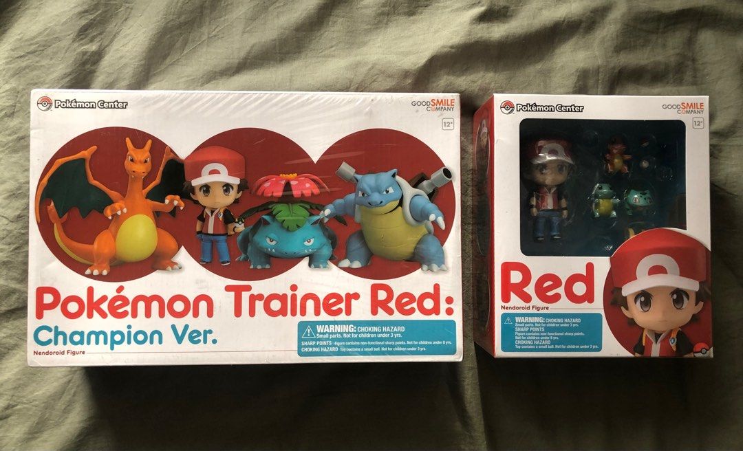Pokemon Nendoroid Red Set (Champ ver and OG Red), Hobbies & Toys, Toys ...