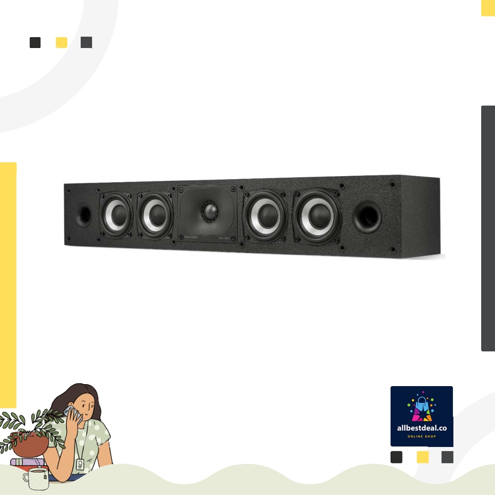 Polk Monitor XT35 Slim Center Channel Speaker - Hi-Res Audio Certified ...