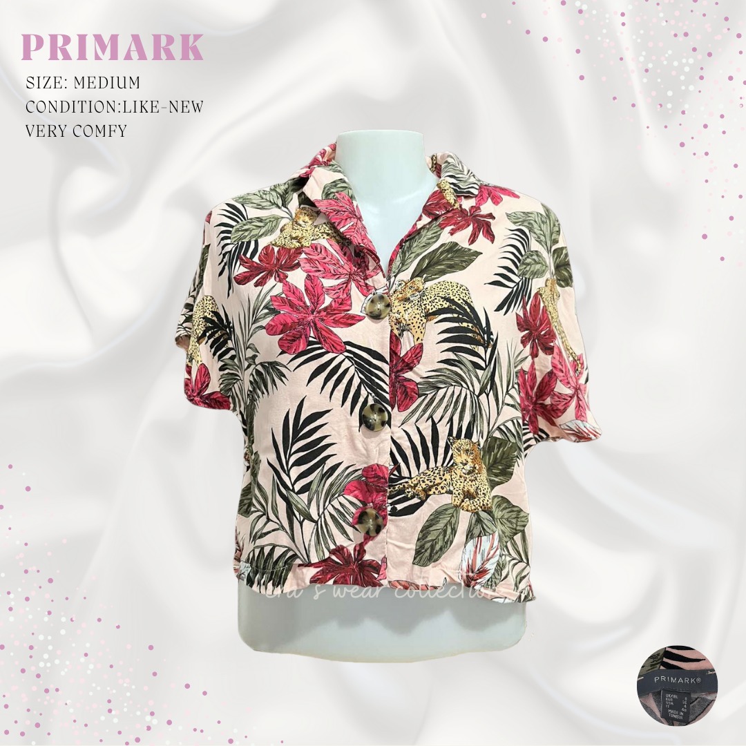 PRIMARK TROPICAL TOP, Women's Fashion, Tops, Blouses on Carousell
