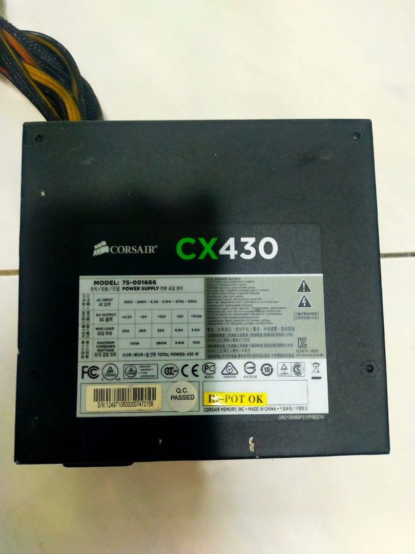 PSU Corsair CX430, Computers & Tech, Desktops on Carousell
