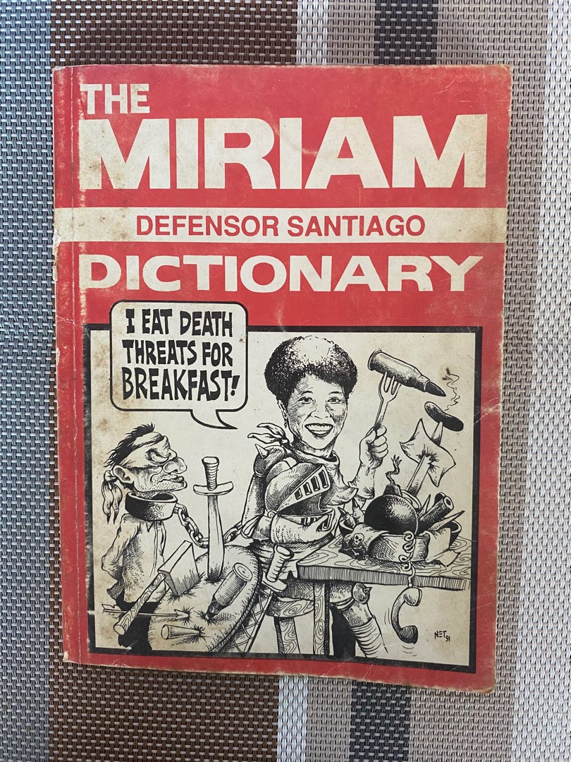 Rare Vintage Tagalog Book - THE MIRIAM DEFENSOR SANTIAGO DICTIONARY ...