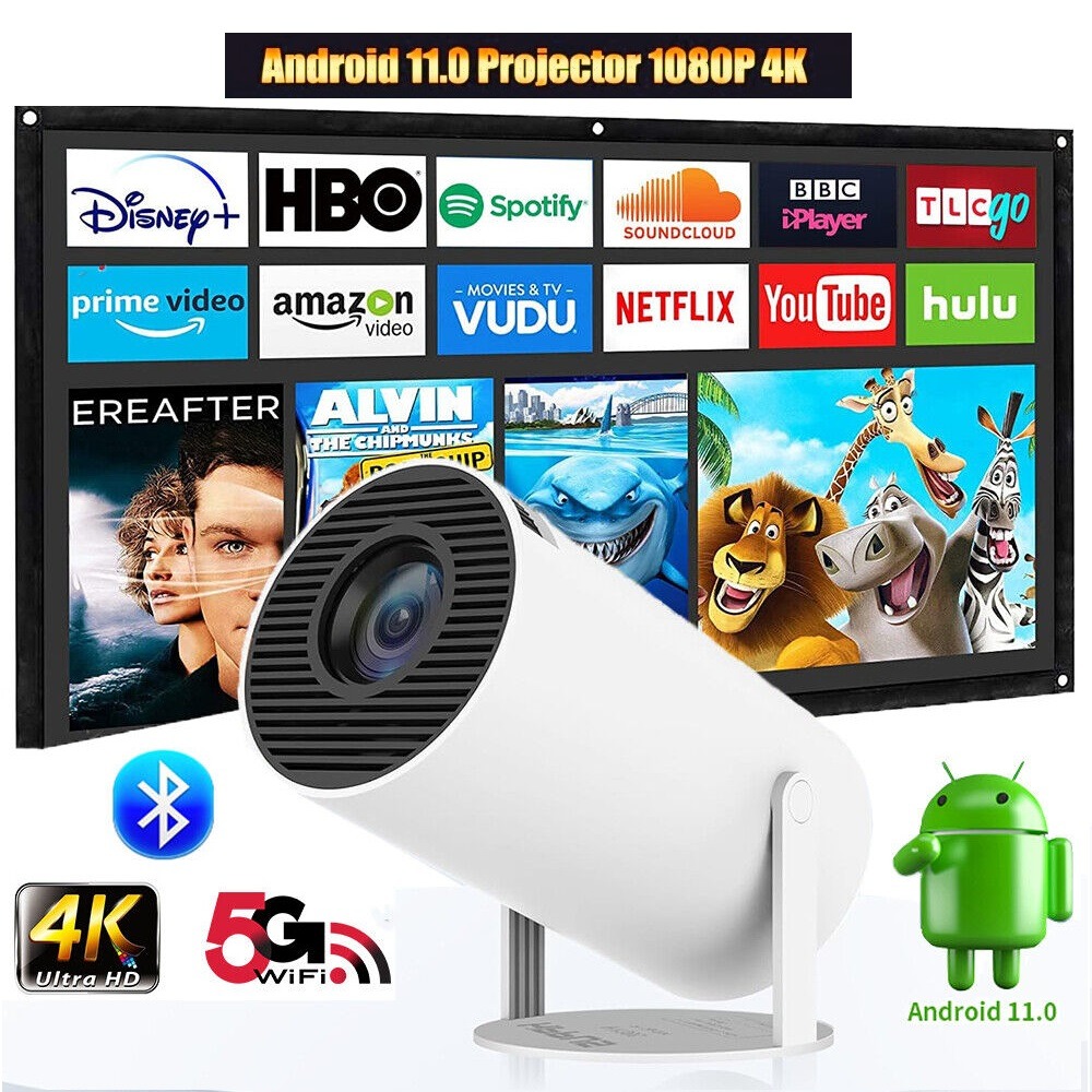 *Ready Stock!* Full HD Smart Android Mini Portable Projector Home ...