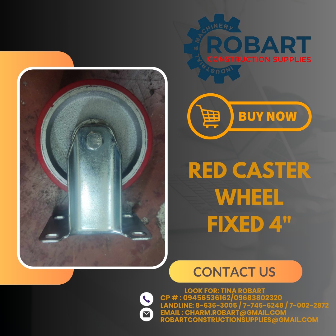 RED CASTER WHEEL FIXED 4", Commercial & Industrial, Construction ...