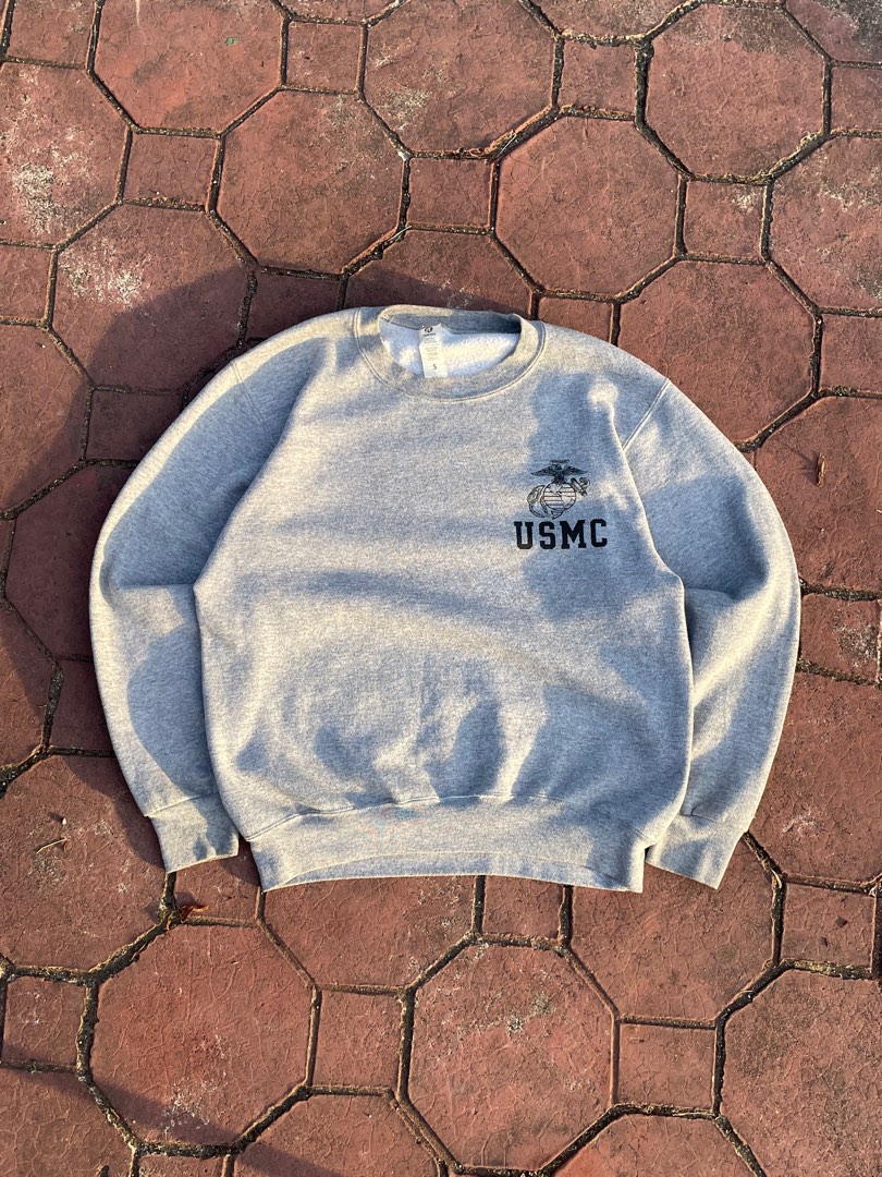 Repel tech plain gray sweater (USMC), Men's Fashion, Activewear on Carousell