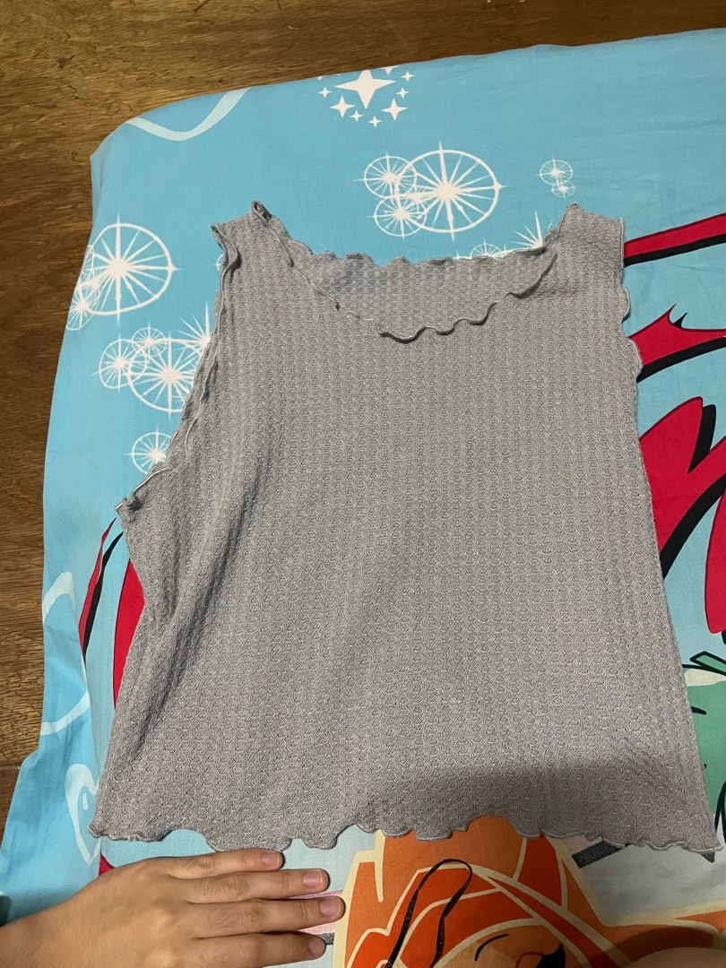 Sando shein gray, Women's Fashion, Tops, Others Tops on Carousell