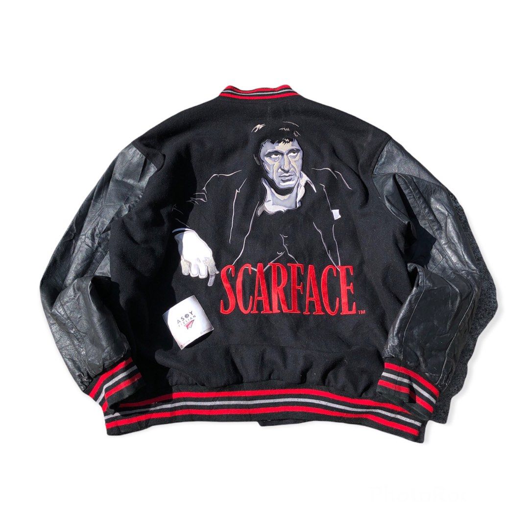 Scarface Reversible Leather Varsity Jacket, Not Jeff Hamilton Jacket ...