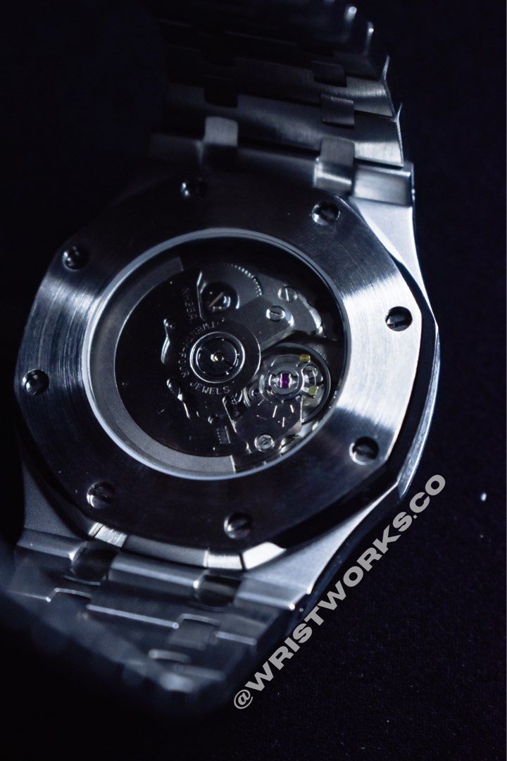 SEIKO MOD SILVER ROYAL OAK BLUE ICE 41MM, Men's Fashion, Watches ...