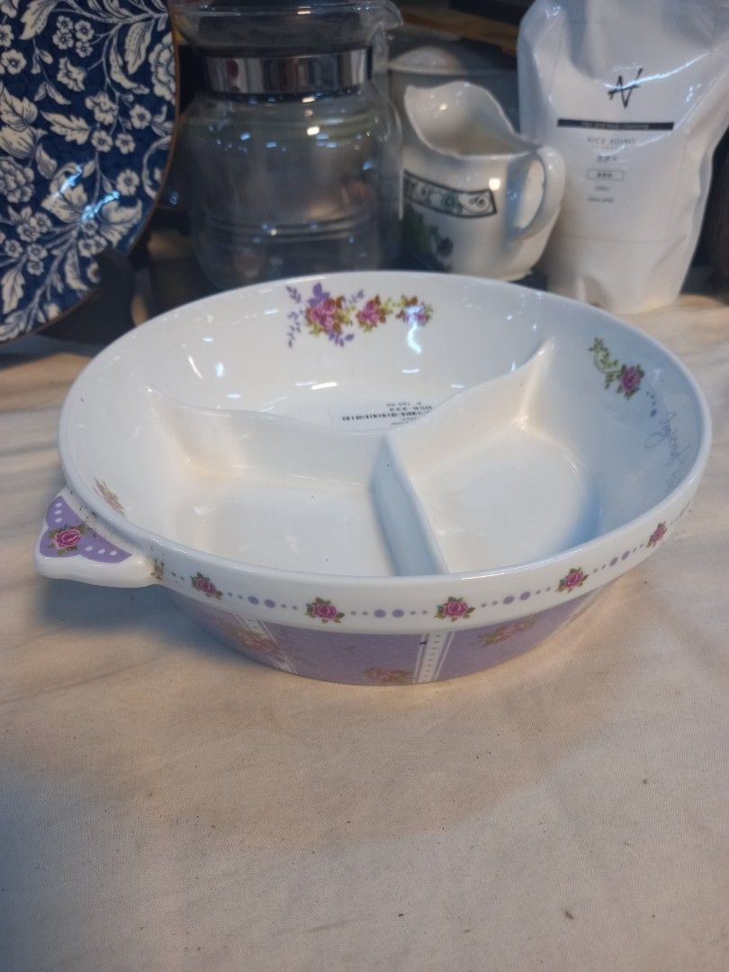 Serving bowl with partition, Furniture & Home Living, Kitchenware ...