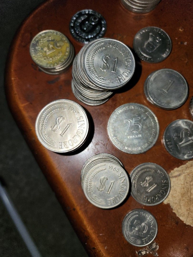 Singapore 1 SGD Coin Merlion 1967 1968 1969 1971, Hobbies & Toys ...