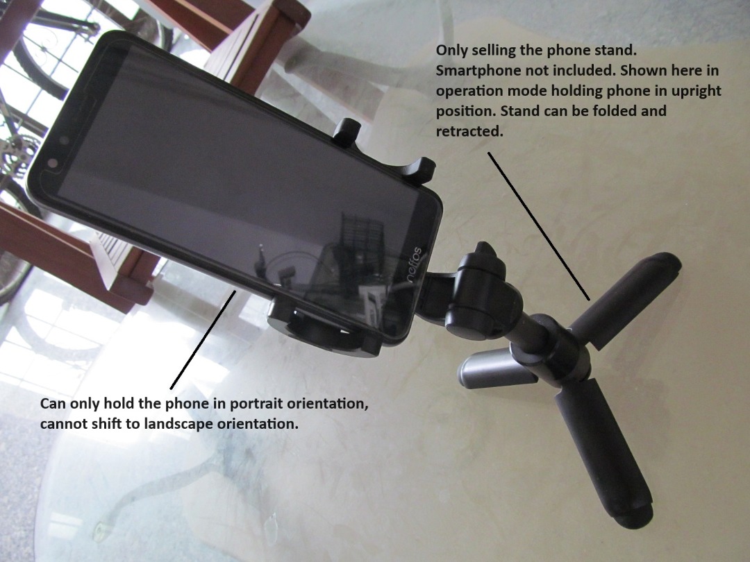 Phone stand tripod holder selfie stick glass stick on #003, Mobile ...