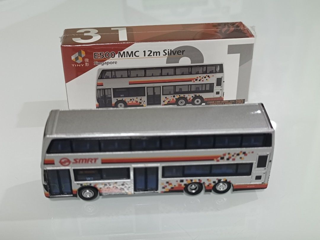 SMRT E500 MMC Silver Tiny Singapore Bus Scale 1/110, Hobbies & Toys ...