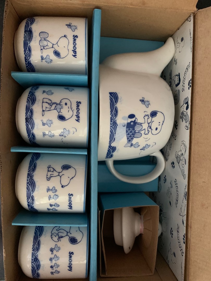 Snoopy Tea Set (Brand New), Furniture & Home Living, Kitchenware ...