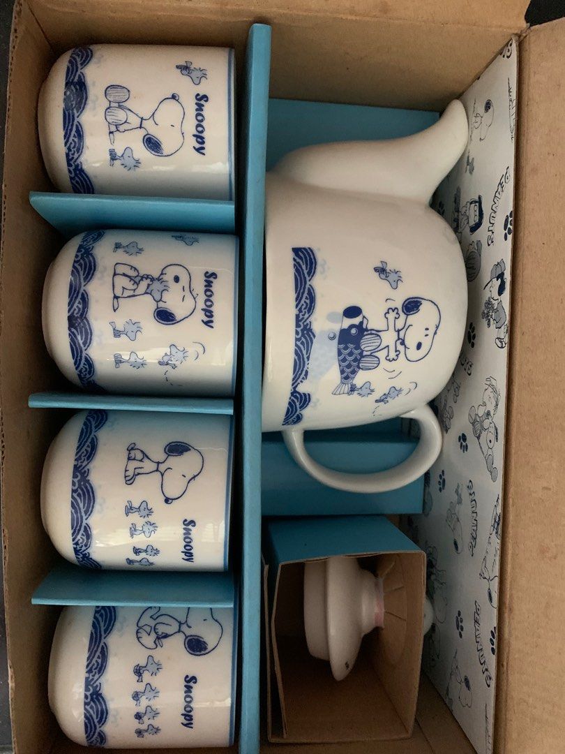 Snoopy Tea Set (Brand New), Furniture & Home Living, Kitchenware ...