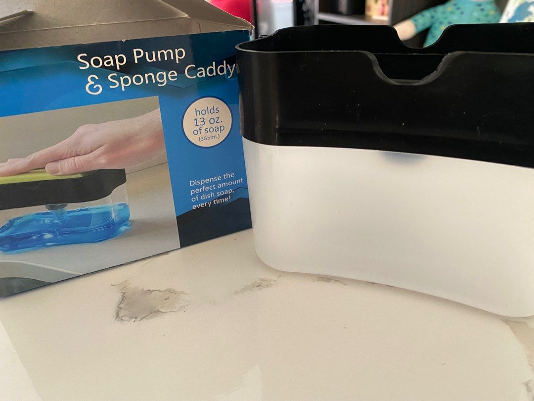 Soap pump & sponge caddy, Furniture & Home Living, Kitchenware ...