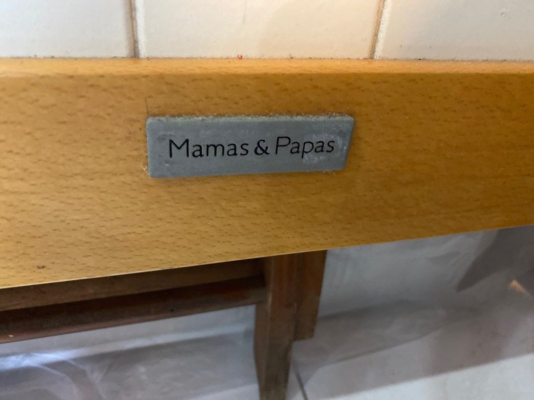 Mamas & Papas Solid wood baby cot with adjustable level height, Babies ...