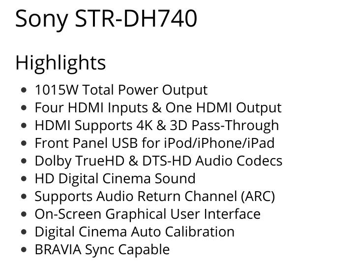 環繞擴大機Sony STR-DH740 7.2 Channel 4K AV, 耳機及錄音音訊設備, Soundbar、揚聲器、藍牙喇叭、耳擴在旋轉拍賣