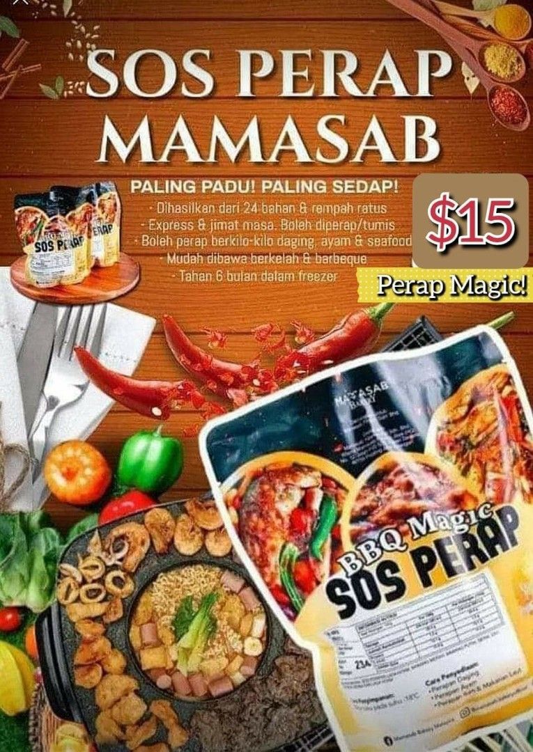 Sos perap bbq magik, Food & Drinks, Chilled & Frozen Food on Carousell