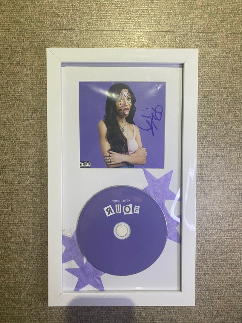 Sour Signed Olivia Rodrigo Album CD Framed, Hobbies & Toys, Music ...