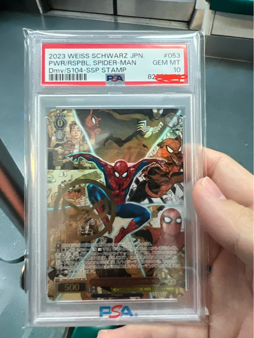 Spiderman SSP Weiss schwartz psa 10 Disney 100, Hobbies & Toys, Toys & Games on Carousell