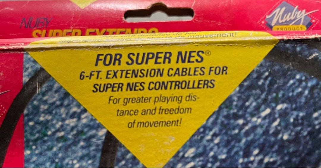 SUPER EXTENDO VINTAGE SNES CONTROLLER EXTENSION CABLES / FREE SMARTPAC ...