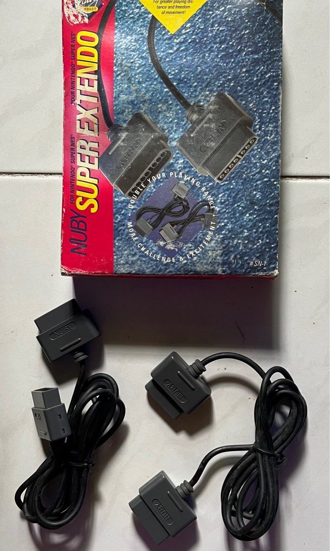 SUPER EXTENDO VINTAGE SNES CONTROLLER EXTENSION CABLES / FREE SMARTPAC ...