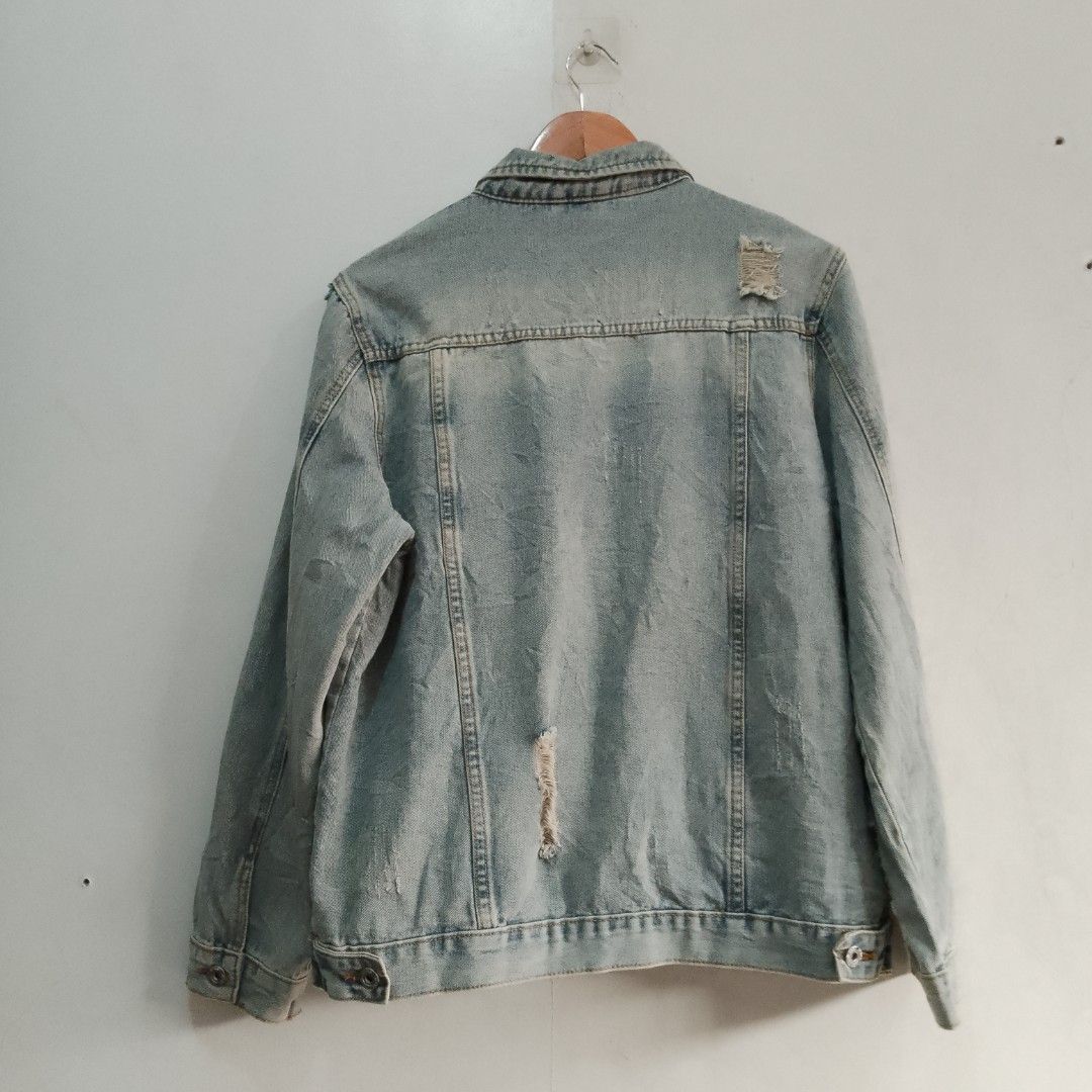 Tattered Denim jacket, Men's Fashion, Coats, Jackets and Outerwear on ...