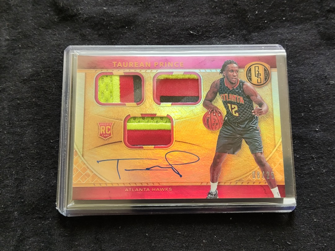 Taurean Prince NBA 籃球新人三球衣簽名卡限量 Triple Patch Jersey Autograph, 興趣及遊戲 ...