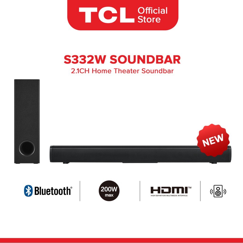 TCL S332W Sound Bar Brand New, Audio, Soundbars, Speakers & Amplifiers ...