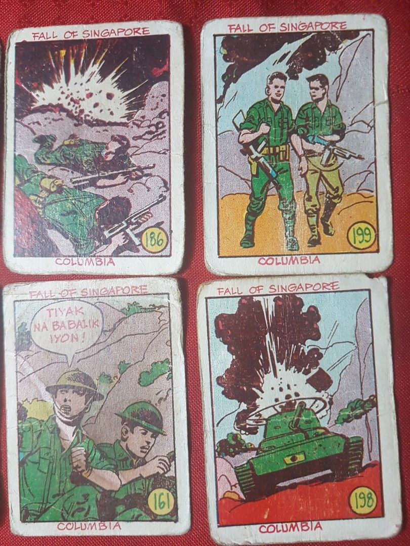 TEKS CARDS Fall of Singapore Vintage Columbia Philippine Antique Toy ...