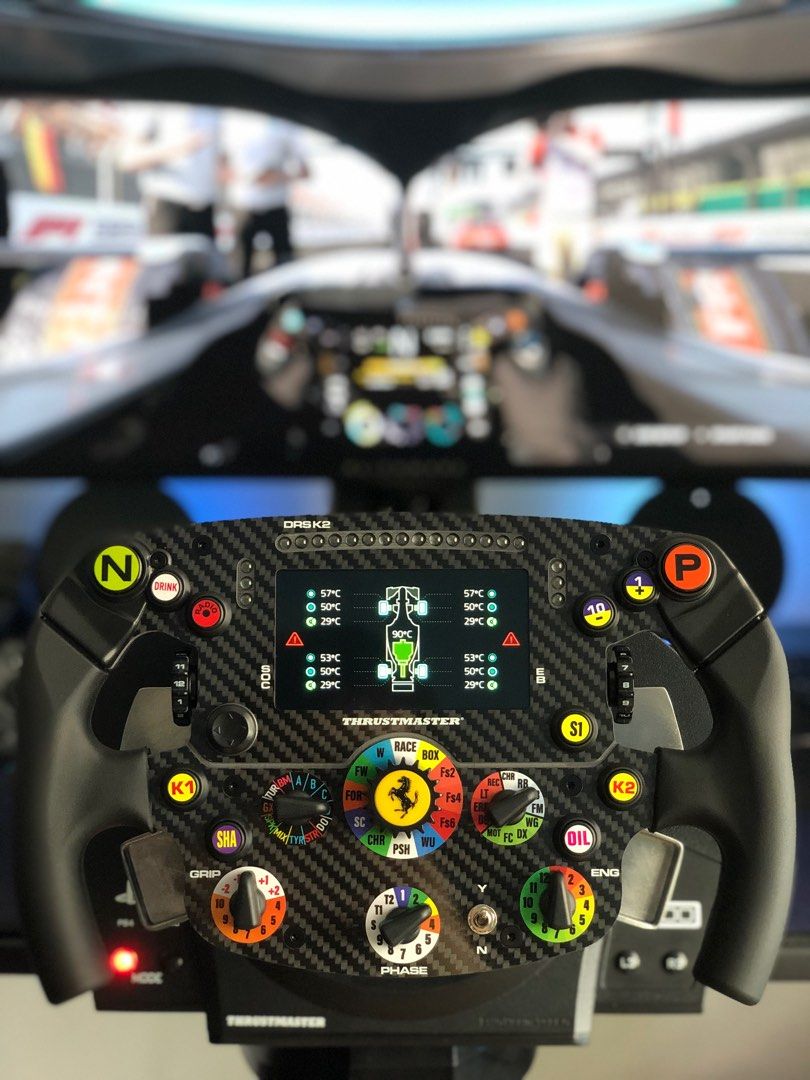 Thrustmaster SF1000 Ferrari F1 Wheel + T-Chrono Paddles + T300RS GT ...