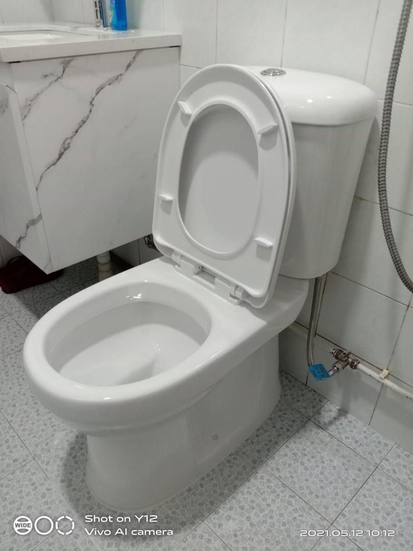 Toilet Bowl with Installation, Furniture & Home Living, Bathroom & Kitchen Fixtures on Carousell