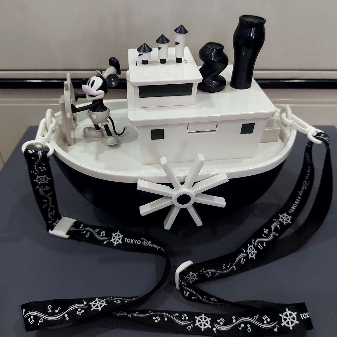 Tokyo Disney Resort Mickey Steam boat Popcorn Bucket Figure Toys Mickey ...