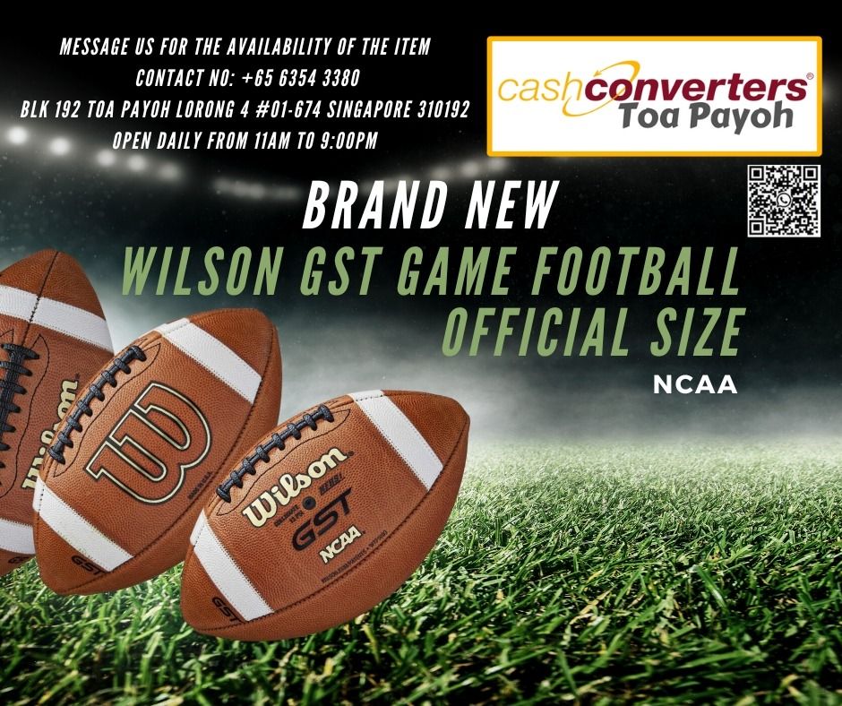 TP-Brand New Wilson GST Game Football Offical Size, Sports Equipment ...