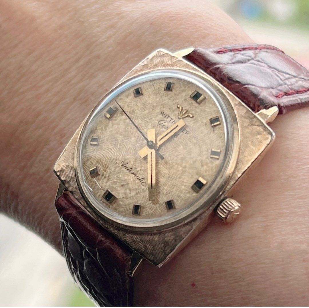 Vintage 10K Rolled Gold WITTNAUER Automatic Watch, Luxury, Watches on ...