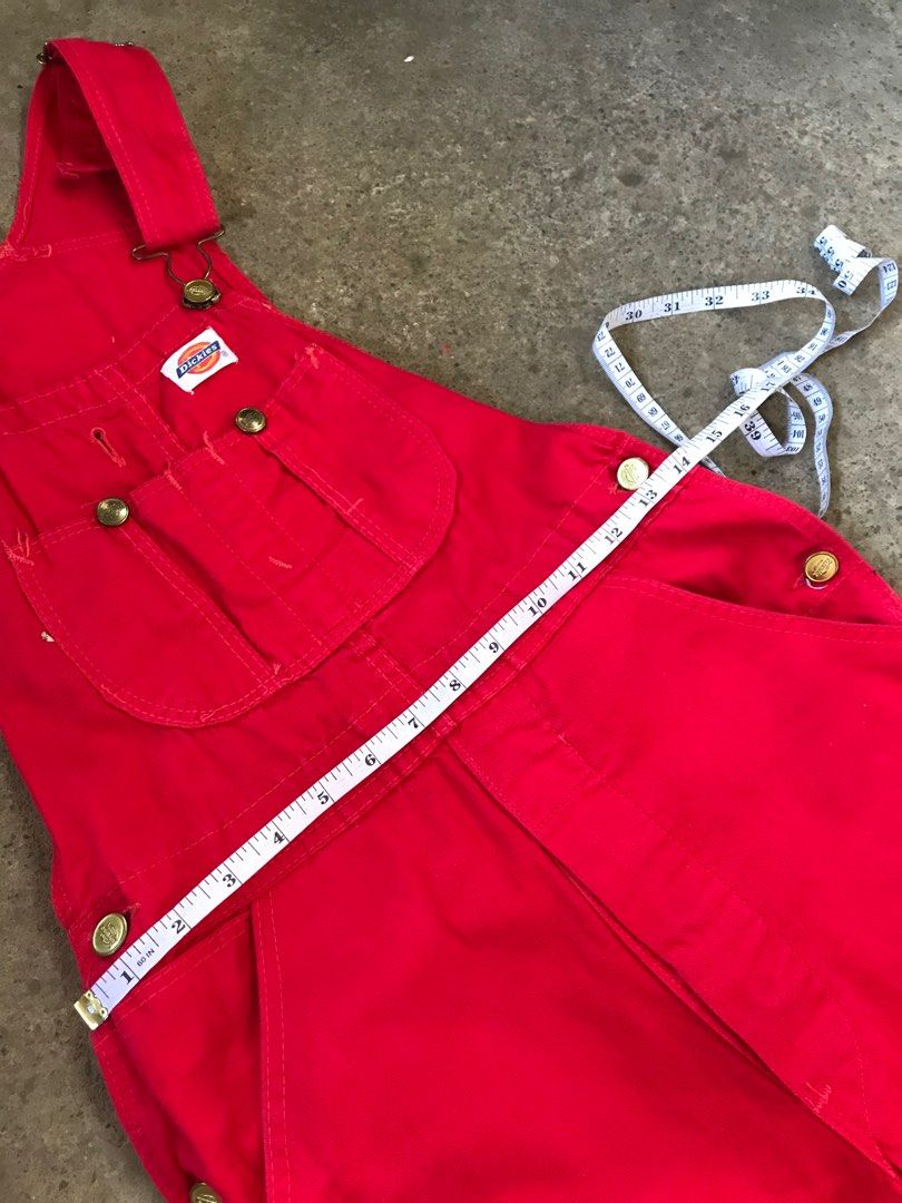 vintage dickies red overall jumpsuit, Women's Fashion, Dresses & Sets ...
