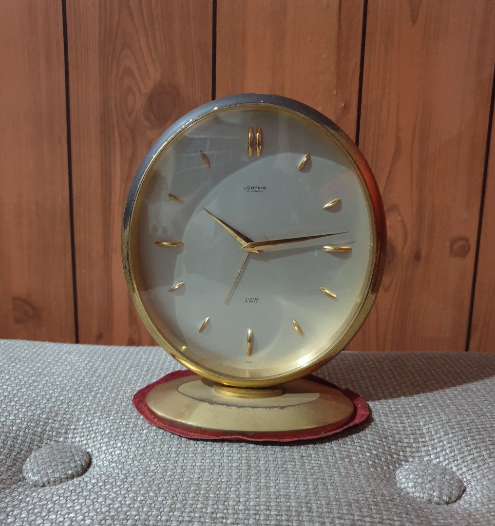 Vintage Swiss Looping 15 Jewels 8 alarm Clock, Furniture & Home Living ...